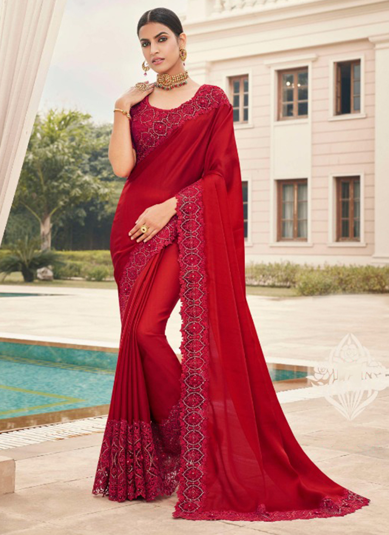 Modern Sari Red